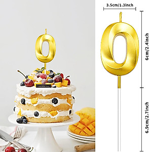 80th Birthday Candles Happy 80th Birthday Cake Topper 80th Birthday Decorations for Women Gold Number Candles Birthday Candles Numbers Velas De Cumpleaños 80th Birthday Decorations Men Gold Candles