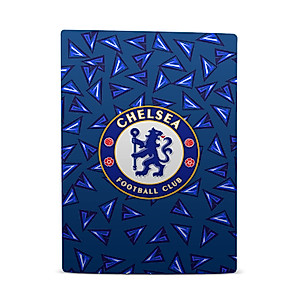 Head Case Designs Officially Licensed Chelsea Football Club Geometric Pattern Art Vinyl Faceplate Gaming Skin Decal Compatible With Sony PlayStation 5 PS5 Digital Console and DualSense Controller
