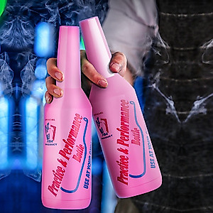 SuproBarware Flair Bottle Decorative Bottles - 25oz/750ml Set of 10 Flair Bartender Practice & Performance Bottle Pink