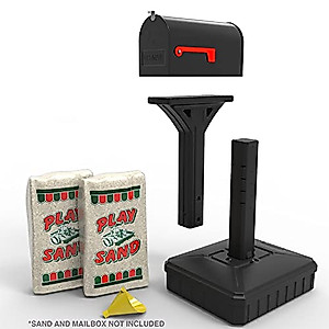 American Home Dig-Free Universal Mailbox Post for Standard Mailboxes - No Digging Needed Mailbox Post - Black
