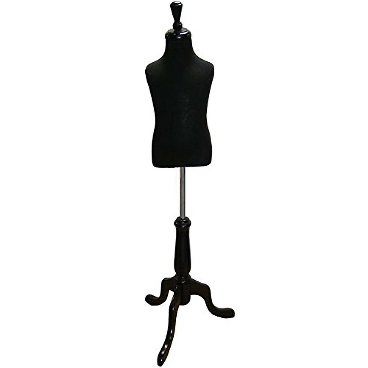 Pinnable Toddler Child Sewing Tailor Seamstress Dress Form, Black (Sizes 3-4 Small)