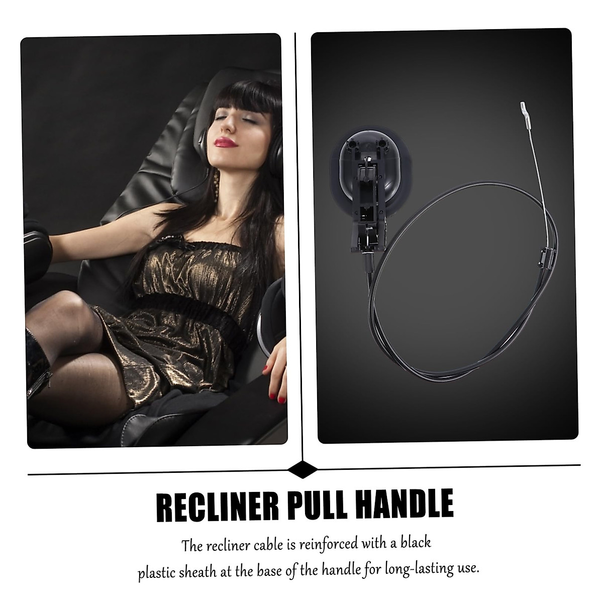 SEWOART Pull Wire Recliner Release Handle Cable Recliner Cable Replacement Recliner Cable Pull Handle Sofa Recliner Cables Plastic Recliner Handle Sofa Replacement Handle Iron Part Chair
