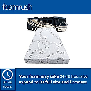 FoamRush 5-Inch Bunk (42" x 80") Mattress Cooling Gel Memory Foam RV Mattress Replacement with Cotton Cover, Medium Firm, Comfort, Pressure Relief Support, Made in USA, Travel Camper Trailer Truck