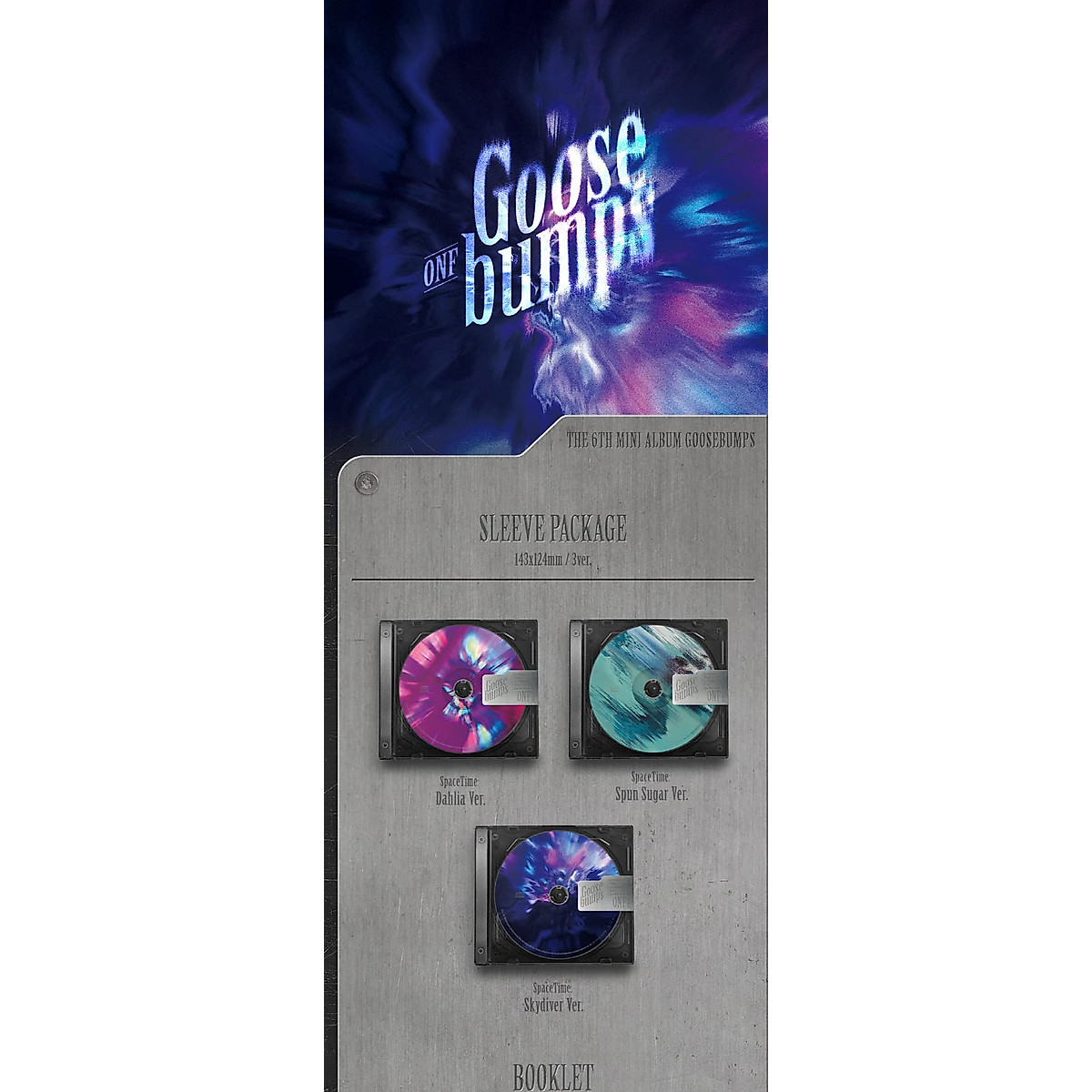 ONF Goosebumps 6th Mini Album Random Version CD+72p Booklet+1p Selfie PhotoCard+1p PhotoCard+1p Secret Selfie+1p Secret Card+1p From.ONF Diskette Data+Message PhotoCard SET+Tracking Kpop Sealed