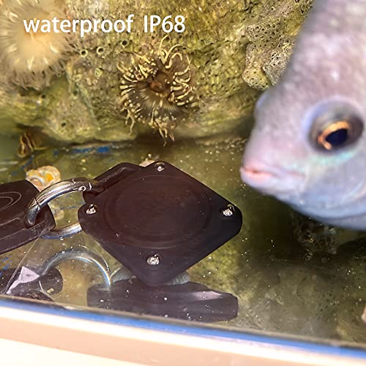 Waterproof AirTag Keychain Holder Case,Compatible for Apple AirTag Key Ring.(black-4pack)