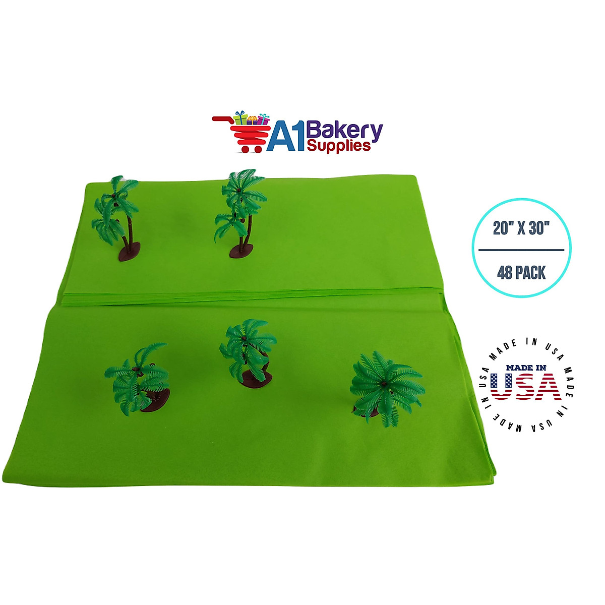 Bright Lime Tissue paper 20 x 30 Color Tissue paper 48 Pack Premium Quality Gift Wrap Tissue paper A1BakerySupplies