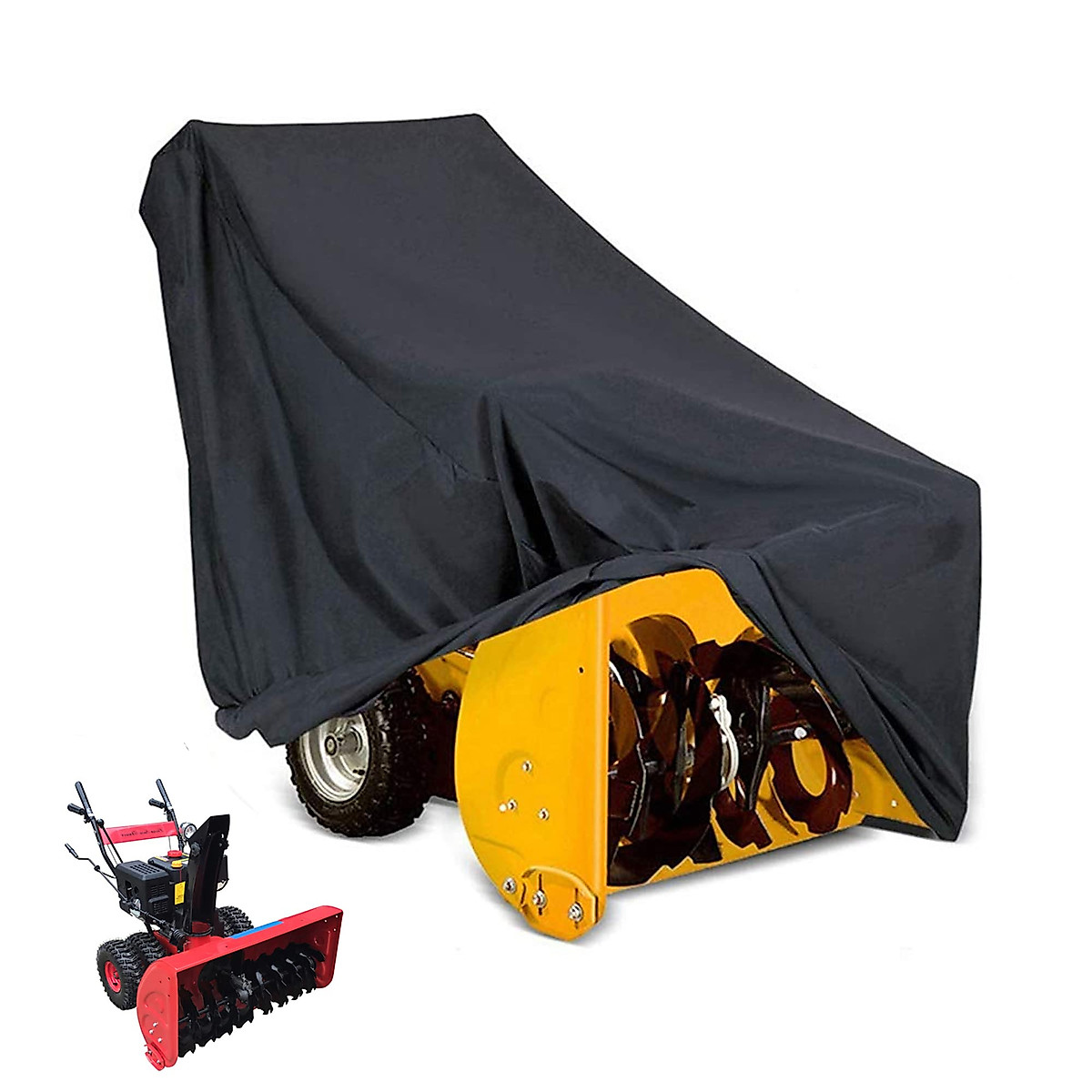 GINJKGO Snow Blower Covers Winter - Waterproof Snow Blower Accessories, Durable Snow Blower Covers Fit Most Electric Snow Blowers 43Lx32Wx35H/50”H(Cover Only)