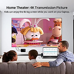 PeakDo Wireless HDMI 4K Transmitter Receiver 4K 100ft, Straming UHD Video/Audio from Phone/Laptop/PC/Game Console to Monitor/Projector/TV, Portable 0 Lag HDMI Wireless 4K (4k)