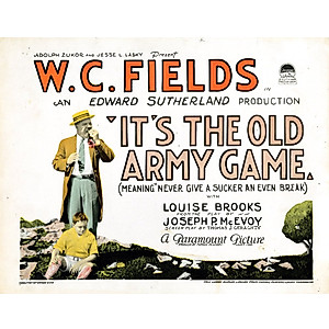 Posterazzi It'S The Old Army Game Lobbycard From Top: W.C. Fields Mickey Bennett 1926 Movie Masterprint Poster Print, (28 x 22)