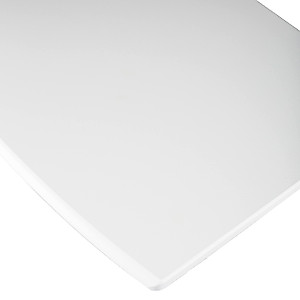 Seville Classics Airlift Mobile Height Adjustable Laptop Stand Computer Workstation for Sitting Table for Home, Office, Classroom, Hospital, w/Wheels, Flat (24"), White