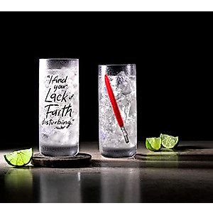JoyJolt Star Wars Darth Vader Lightsaber Tall Drinking Glass - 14.2 oz - Set of 2