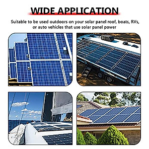 KEDAKEJI 10 Gauge 10 AWG One Pair 15 Feet Black + 15 Feet Red Solar Panel Extension Cable Wire Solar Connectors