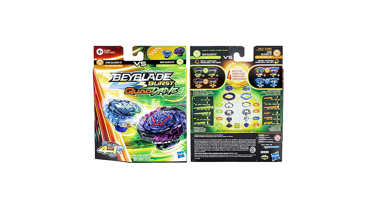 Hasbro Beyblade Burst QuadDrive Dual Pack | Customizable Battle Tops