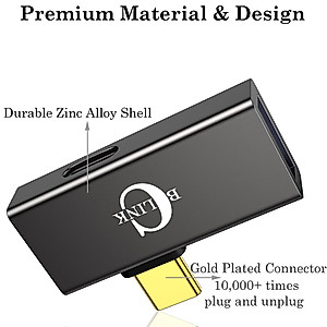 BCLINK 2-in-1 USB C to USB 3.1 Adapter with 100W Charging Port, Thunderbolt 4/3 OTG Converter for Meta Quest 2, iPhone 15, MacBook, iMac, iPad and More - Space Gray