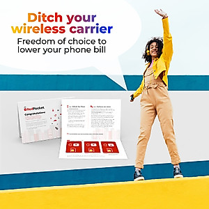 RedPocket Mobile $20/Month Phone Plan, Free SIM Card for T-Mobile-Compatible Phone, Unlimited Data, Talk & Text, 5GB High-Speed 5G & 4G Data