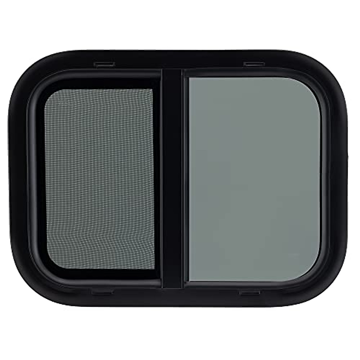 RecPro RV Window | 20" W x 15" H | Teardrop Horizontal Slide | RV Window Replacement | 1 1/2" Trim Ring Included | Made in USA