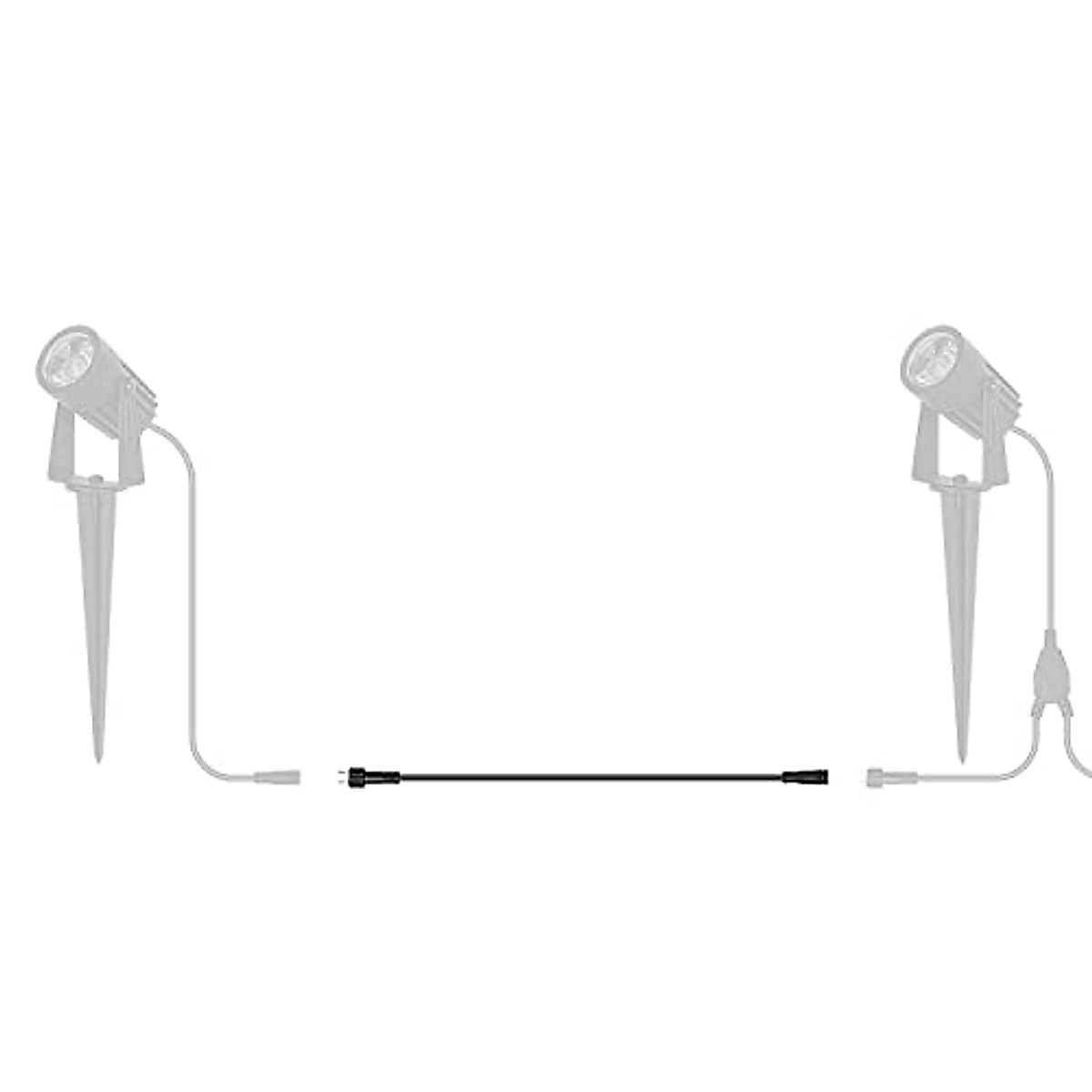 LUCECO LEXGSPK2M-01 LED Garden Spike Kit 2 Meter Extension Cable
