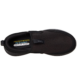 Skechers Men's Go Walk Outdoor-Athletic Slip-On Trail Hiking Shoes with Air Cooled Memory Foam, Black, 10