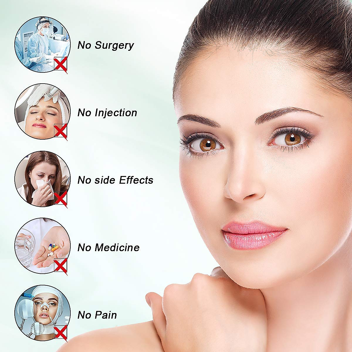 V-Line Face Chin Strap, FERNIDA Soft V Line Face Lifting Mask Chin Cheek Lift Up Band for Women and Men, Pink