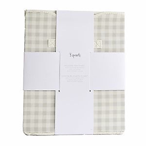 3 Sprouts Recycled Fabric Toy Chest Storage Box - Extra Large Toy Storage Box, Sturdy Toy Bins - Kids Organizer for Bedroom - Toybox Basket with Lid for Kids, Toddlers, Boys, Girls - Gingham Beige