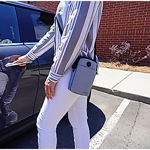 AGOZ Crossbody Bags for Women, Cell Phone Purse Wallet, Sling Bag for Women with Shoulder Strap for Apple iPhone (Gray)