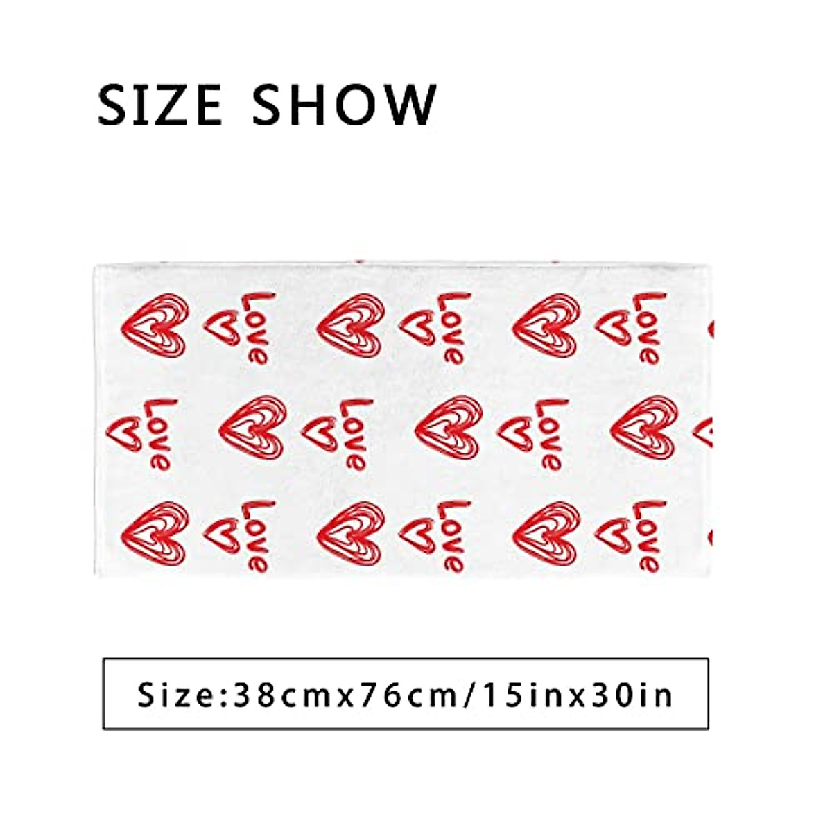 My Little Nest Hand Towels for Bathroom Romantic Sketch Heart Red Love Absorbent Small Bath Towel Soft Kitchen Towels Fingertip Towel for Guest and Bar 30 x 15 inch