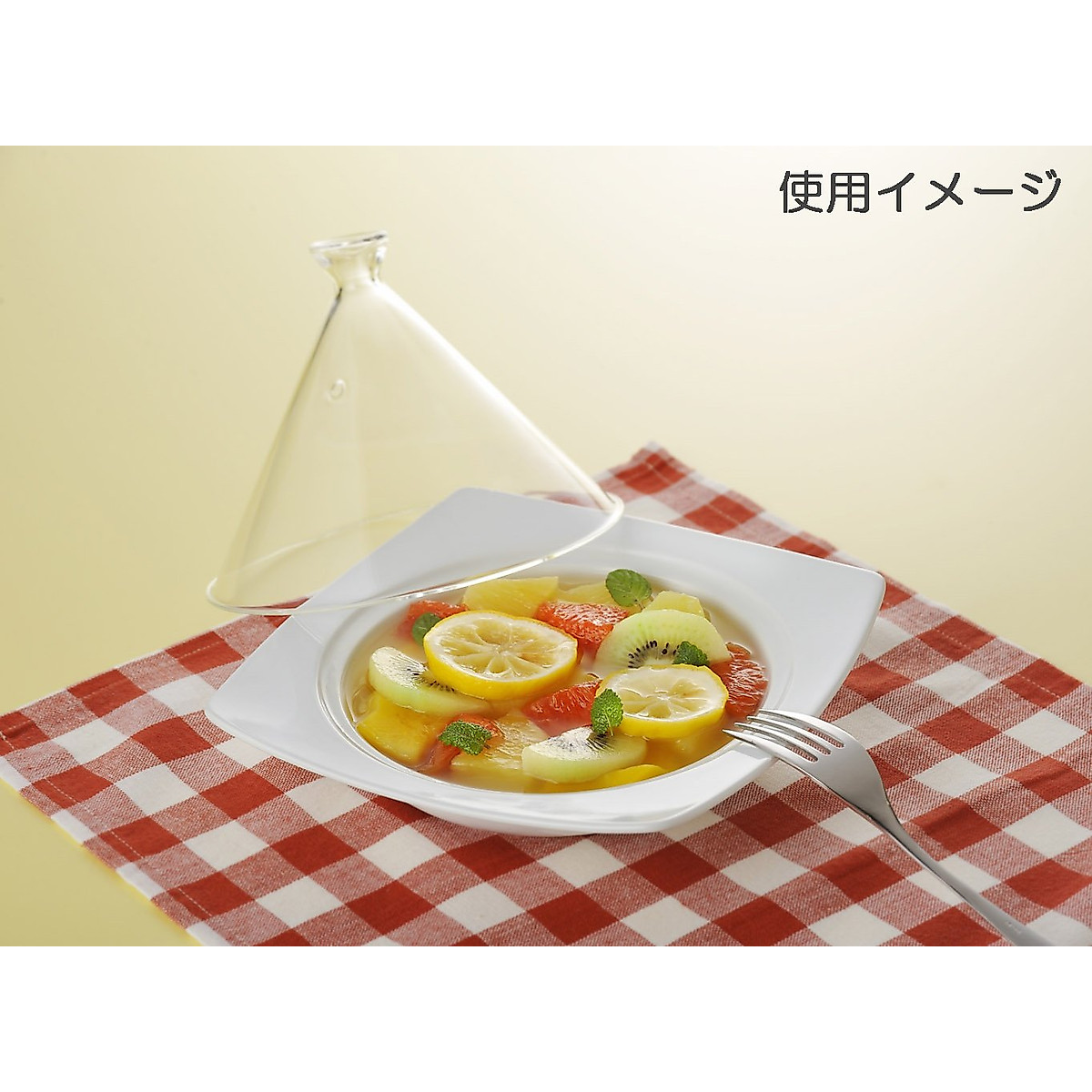 東洋セラミックス Microwave Dedicated Dream Tajin Pot (Corner) 7.9 inches (20 cm), Glass Lid, White ID-21-26