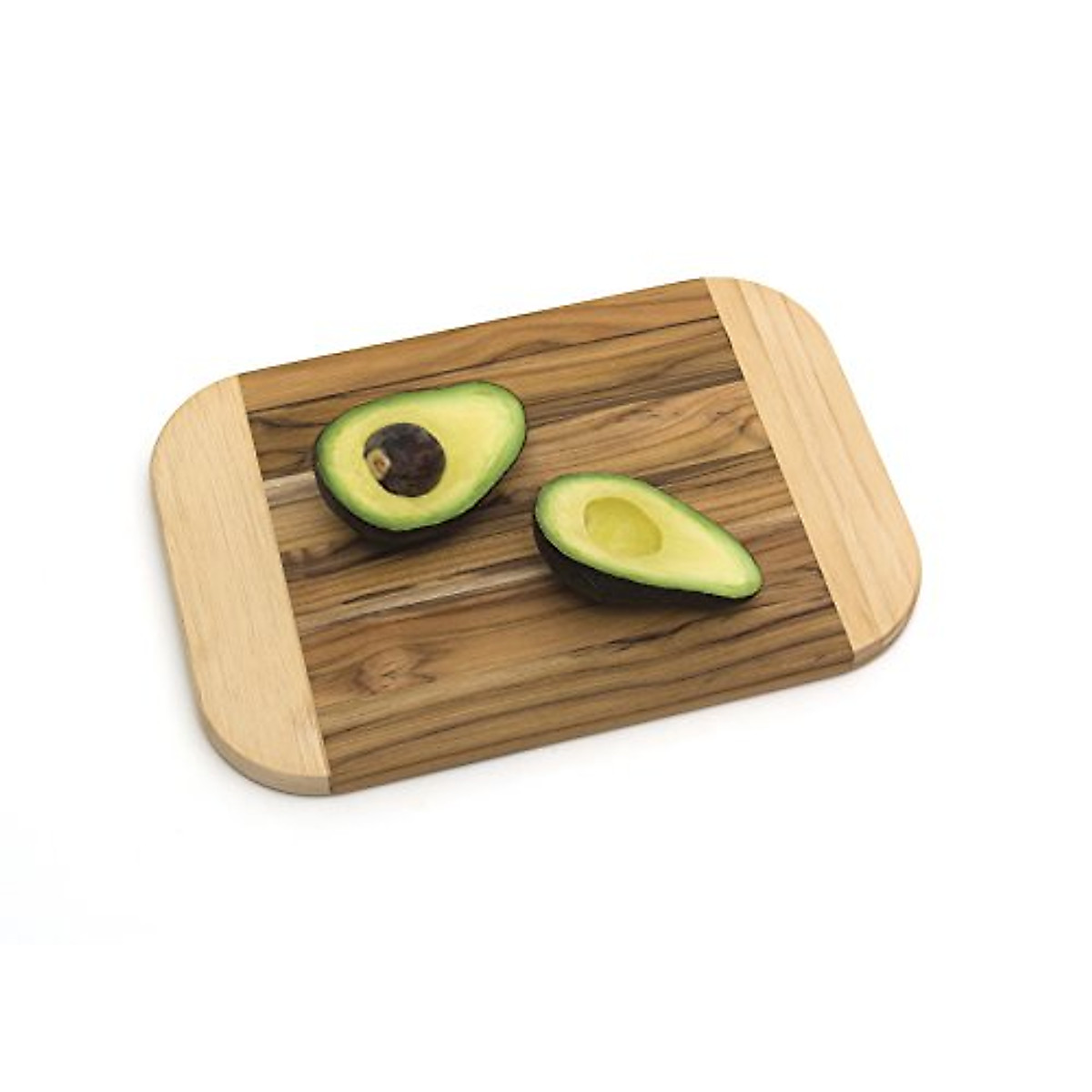Lipper International Two-Tone Teak Wood Cutting Board, Medium, 11-7/8" x 7-7/8" x 3/4"