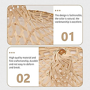 Uonlytech Floor Lamp Shade 2pcs Womens Sun Straw Hat Summer Beach Sun Hat Straw Beach Hat Womens Straw Panama Hat Straw Hat for Girl Women Rattan Lamp Shade