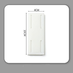 4pcs Adhesive Punch-Free Socket Holder,Self-Adhesive Desktop Socket Fixer,Cable Management Punch Free Surge Protector, Desktop Mountable Plug-in Socket Fixer Bracket Stand (White -4PCS)