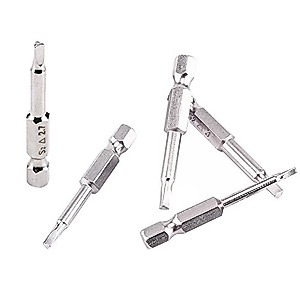 Bestgle 5pcs S2 Steel Magnetic Triangle Head Screwdriver Bits Tip Set 1.8mm, 2mm, 2.3mm, 2.7mm, 3mm, 1/4 Inch Hex Shank, 50mm Length