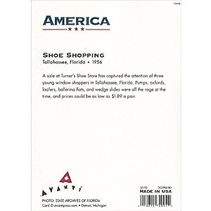 Women Shoe Shopping - Avanti America Collection Funny Birthday Card
