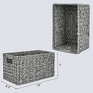 GRANNY SAYS Bundle of 2-Pack Wicker Baskets & 3-Pack Wicker Storage Baskets