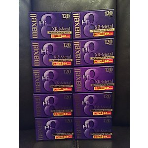 Maxell Hi-8 120 XR-Metal Professional Quality 60 Min. 8MM Camcorder Videotape 10 Pack