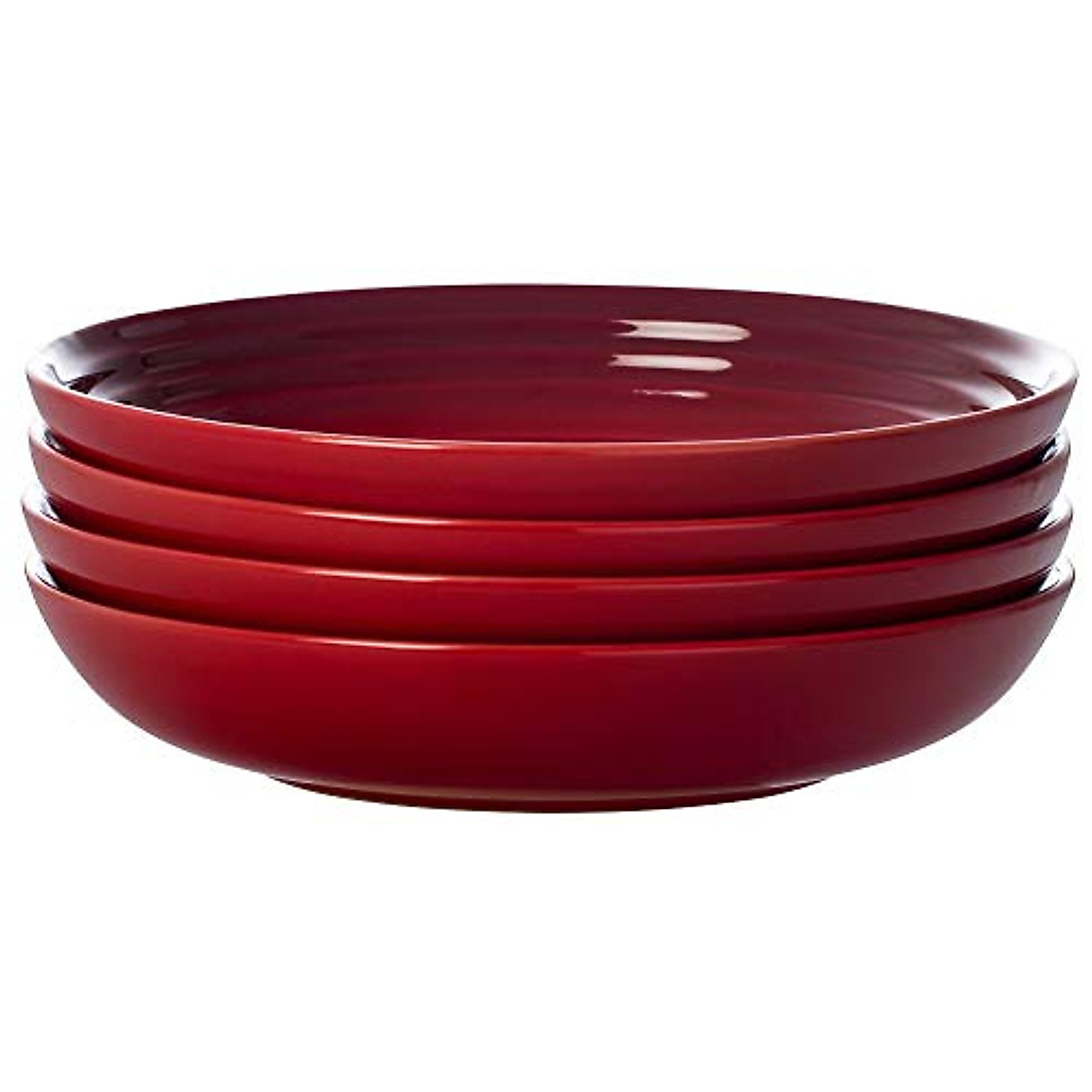 Le Creuset Stoneware Set of 4 Pasta Bowls, 8.5" each, Cerise