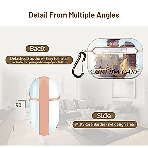 Custom AirPods Pro Case, Custom AirPod Case with Your Photo/Text, PC Hard Airpod Case with Chain, Personalized Gift Double-Side HD Print Cute Airpods Cover