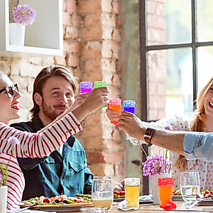 SAIAOKJ Cowboy Boot Shot Glasses, 12 Pcs 1 Oz Mini Plastic Boot Shot Glass, Reusable Plastic Boot Cups for Cowboy Cowgirl Western Theme Party Supplies Bachelorette Birthday Party Favors (Rose Red)