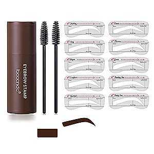 Eyebrow Stamp Stencil Kit Brow Stamp And Shaping Kit One Step Brow Stamp Kit Waterproof Eyebrow Stamp On Eyebrows (Old Dark Brown)