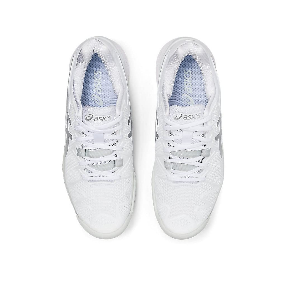 ASICS Women's Gel-Resolution 8 Tennis Shoes, 7.5, White/Pure Silver