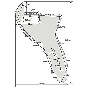 FLEOR 3ply Black TL Pickguard Guitar Pick Guard Plate with Screws Fit 69 TL Thinline Re-issue Guitar Part