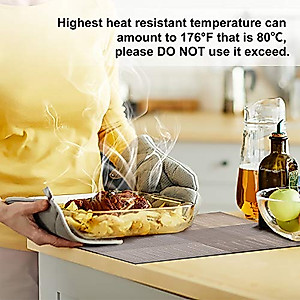 Aofmee Placemats, Placemats Set of 6, Heat Resistant Place Mats, Washable PVC Table Mats, Woven Vinyl Plastic Placemats for Dining Table, Non-Slip Stain Resistant Kitchen Table Placemats Easy to Clean