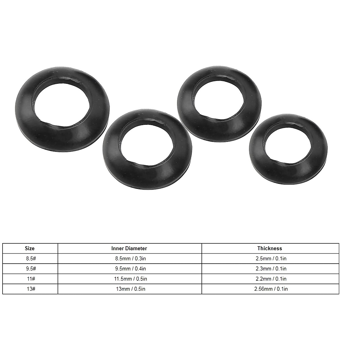 Alomejor 60PCS Rubber Ring Winding Check Fishing Rod Elastic Winding Check Dress Ring for Fly Spinning(13MM)