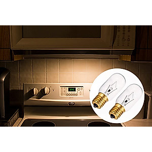 Light Bulb Fits for LG Microwave Oven - Microwave Light Bulb for LG Frigidaire Kenmore Whirlpool GE Over the Range Microwave, Dimmable with 125V 30W E17 Base, Kitchen Night Light, Repalces 6912W1Z004B