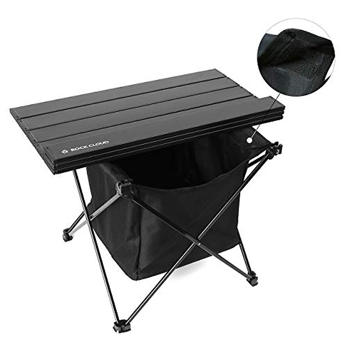 ROCK CLOUD Portable Camping Table Ultralight Aluminum Camp Table with Storage Bag Folding Beach Table for Camping Hiking Backpacking Outdoor Picnic, Size M