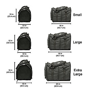 Sturdibag Extra Large Pet Carrier Flexible Height Pet Tote, Black,Size XL { 20"L x 16"H x 12"W}