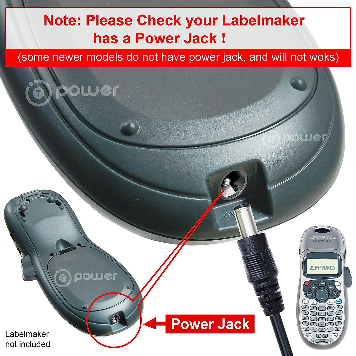 T-Power Ac Dc Adapter Charger Compatible with for Dymo Rhino RhinoPRO,LabelMANAGER LabelPOINT,Label Manager,Letratag Plus,ExecuLabel Printer 3000 4200 5000 5200 6000 6500 Power Supply