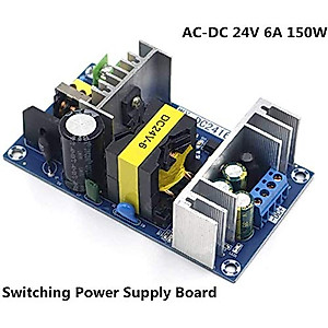 Dasiter AC-DC Buck Converter AC 100-240V to DC 24V 6A Step-Down Converter Module 150W Isolation Switching Power Supply Module SMPS Power Converter (24V 6A 150W)
