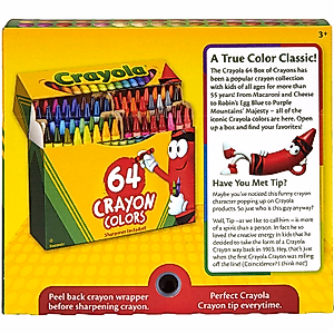 64-Pack Crayons with Sharpener