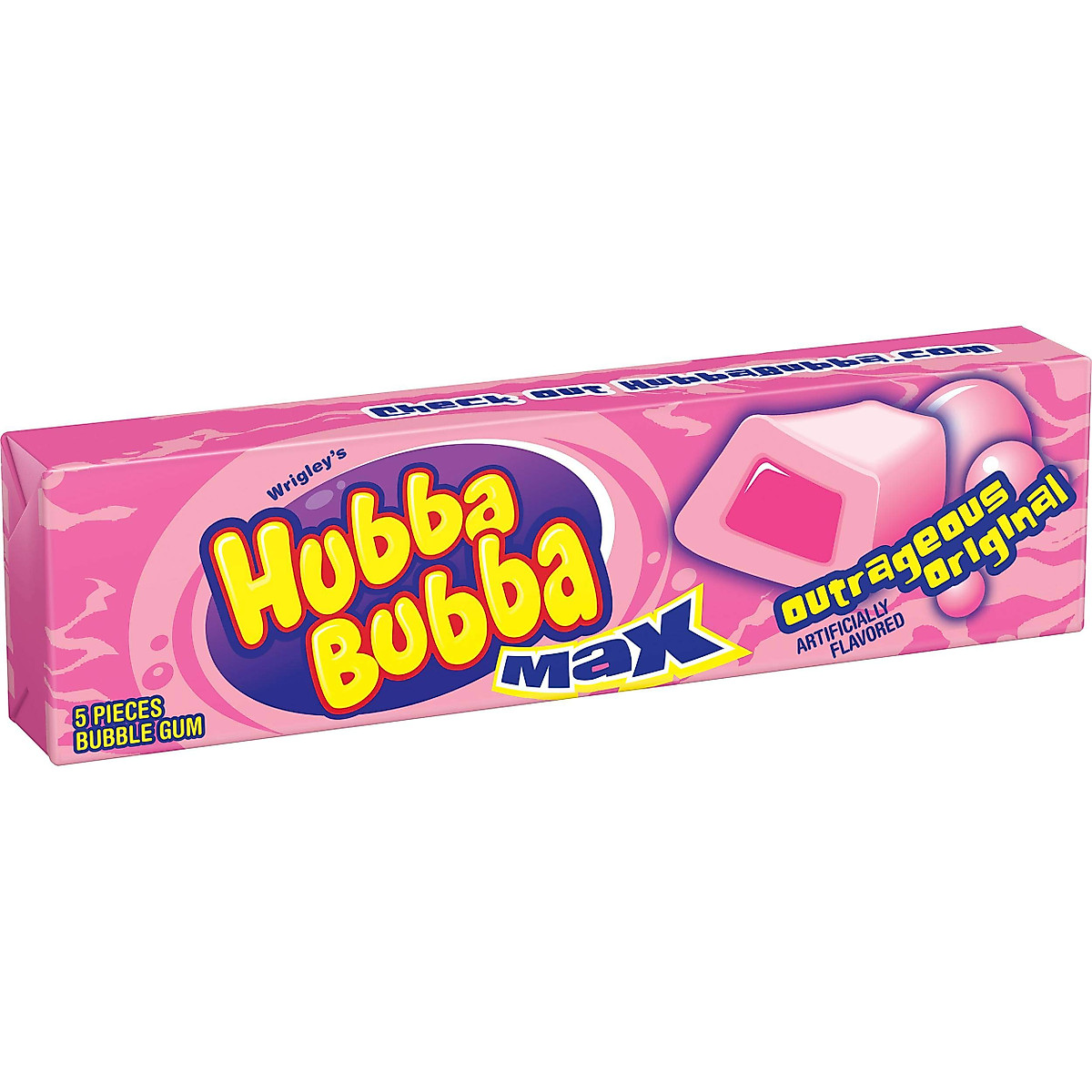 HUBBA BUBBA MAX BUBBLEGUM OUTRAGEOUS ORIGINAL 5 pcs Each ( 18 in a Pack )