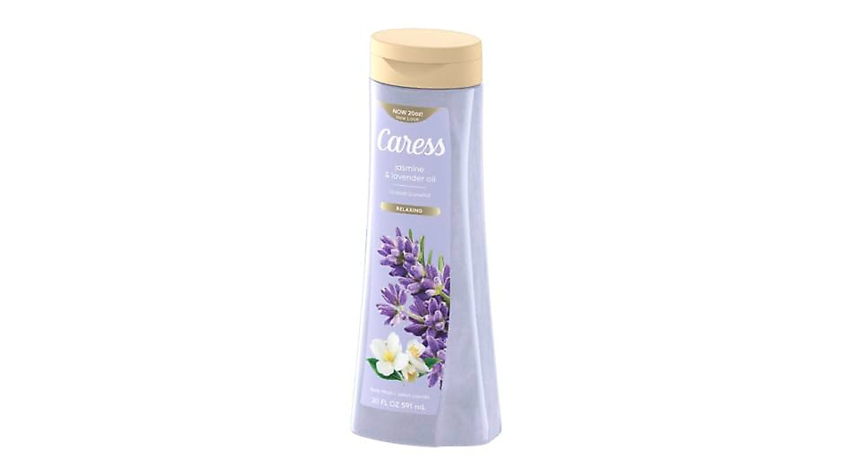 Caress Jasmine & Lavender Body Wash for Women - Relaxing 4-Pack